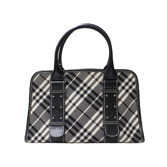 Burberry | Bags | Burberry Blue Label Check Handbag Black Ivory | Poshmark